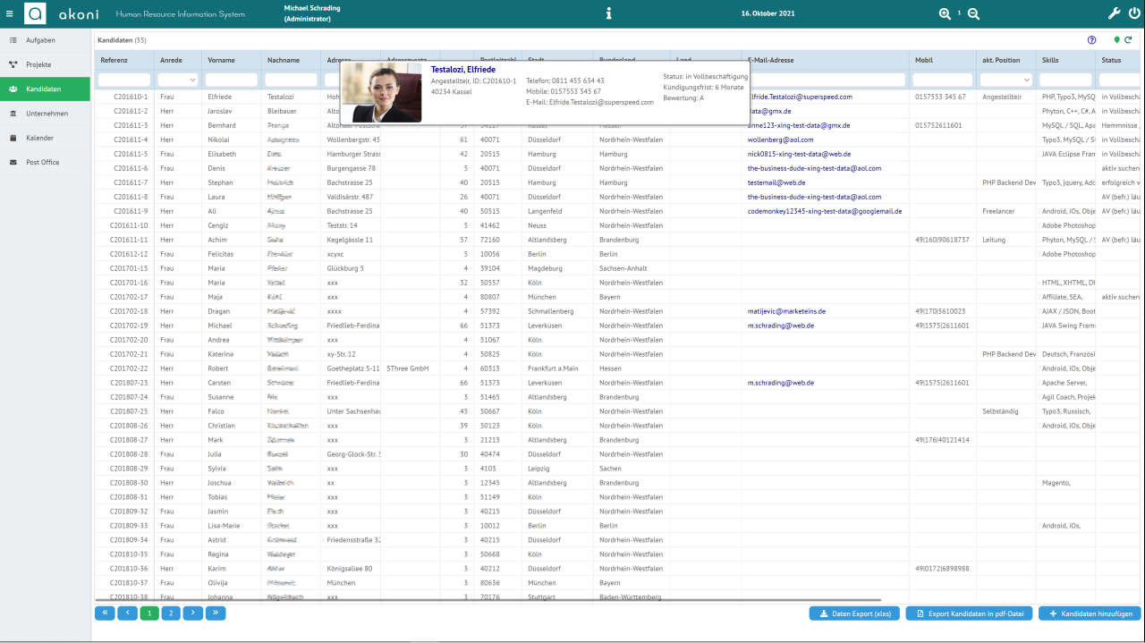 Software for recruiters and headhunters | Akoni Recruiting Systems UG